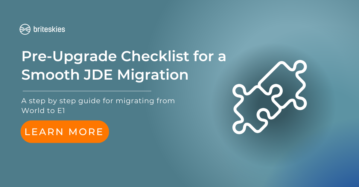 Pre-Upgrade Checklist for a Successful Migration from JD Edwards World to EnterpriseOne